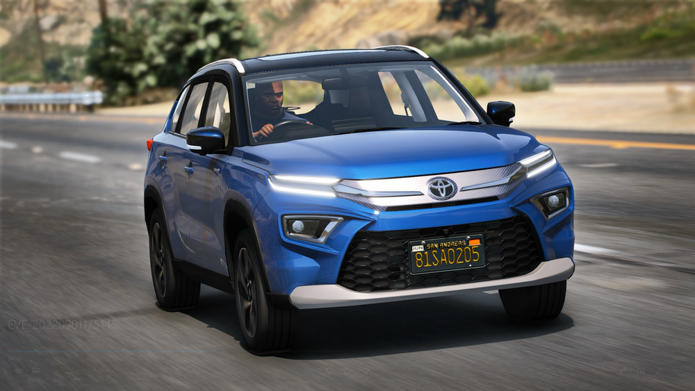 Toyota Urban Cruiser Hyryder 2022 Car Mod GTA 5 – GTA India Mods